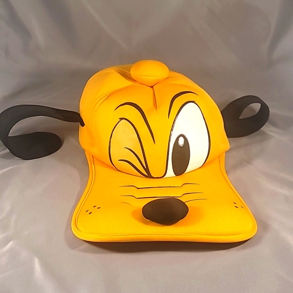 Disney | Accessories | Walt Disney Parks Adult Yellow Gold Pluto Floppy Ears Cap Hat | Poshmark